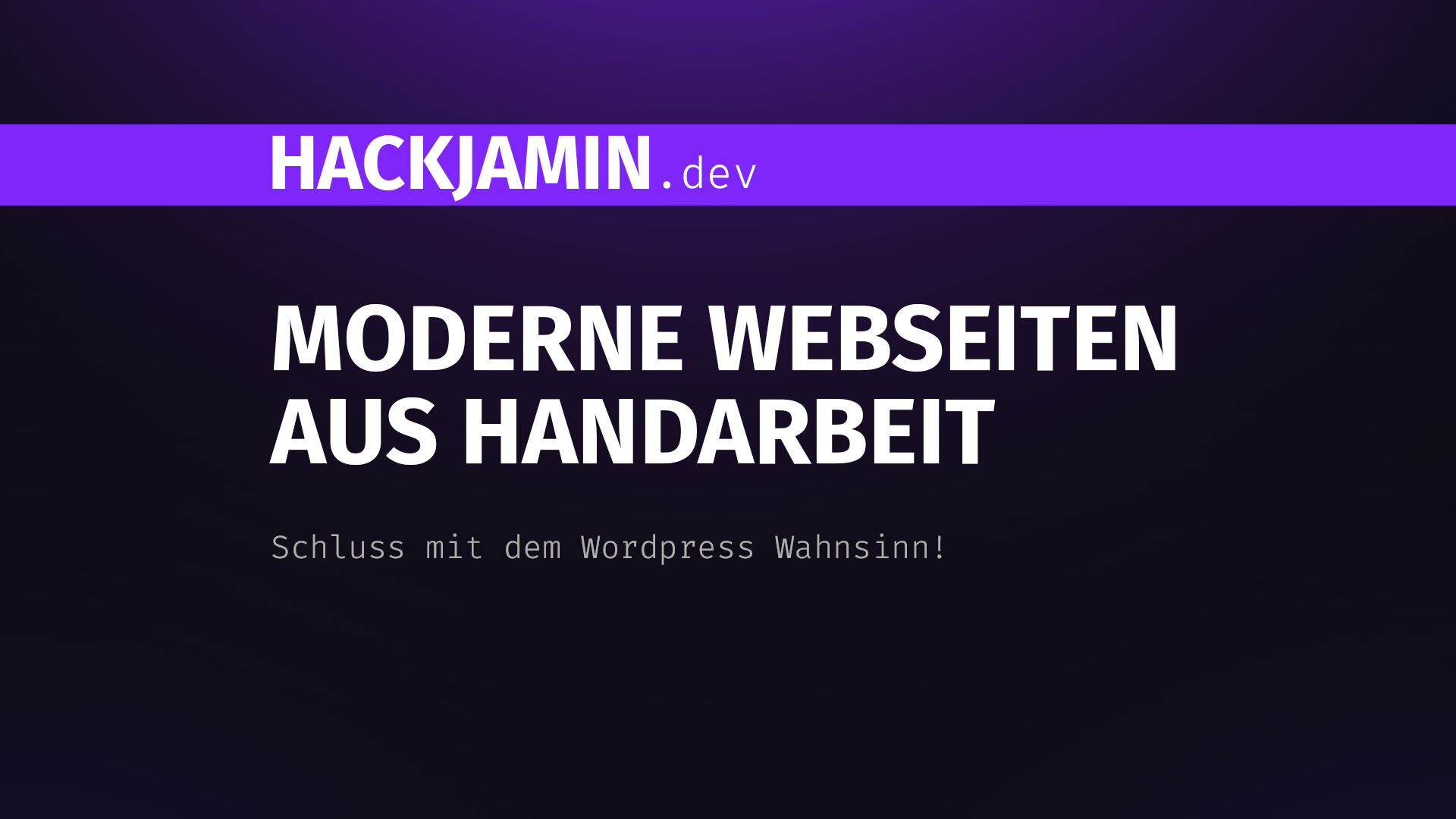 Start @ hackjamin.dev